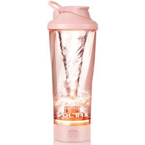 voltrx premium electric protein shaker bottle, made with tritan - bpa free - 24 oz vortex portable mixer cup/usb c rechargeable shaker cups for protein shakes