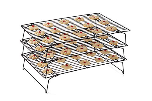 Wilton Excelle Elite 3-Tier Cooling Rack for Cookies, Cake and More, Black