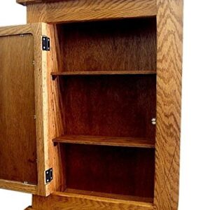 Solid Oak Mission Recessed Medicine Cabinet/Solid Wood & Handmade