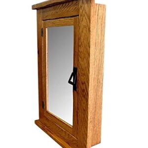 Solid Oak Mission Recessed Medicine Cabinet/Solid Wood & Handmade