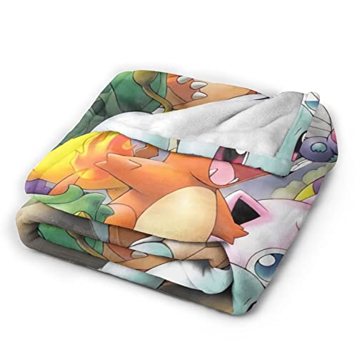 Throw Blanket Cartoon Blanket Flannel Soft Cozy Warm Lightweight Blanket for Home Bedding Living Room 60"X50"