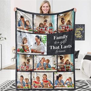 memoshe personalized mom gifts from daughter son custom blanket with photos customized picture blankets for women thank you gifts for mom grandma mother in law