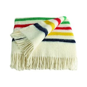 hudson's bay company 42 by 70-inch caribou throw, multi-stripe