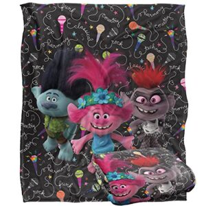 trolls blanket, 50"x60", troll trio silky touch super soft throw