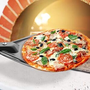 RTT Turning Pizza Peel with 8" Aluminum Round Pizza Paddle,23.6" Overall,Outdoor Pizza Oven Accessories