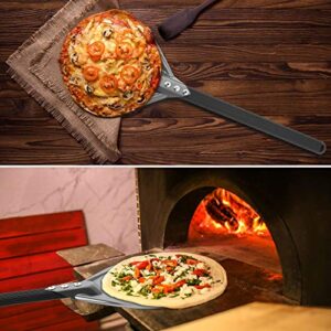 RTT Turning Pizza Peel with 8" Aluminum Round Pizza Paddle,23.6" Overall,Outdoor Pizza Oven Accessories