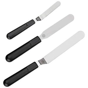 wilton cake decorating icing spatula set, 3-piece