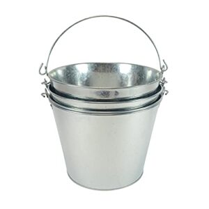 5-quart galvanized pail beer bucket 9x9x7 inches (pack of 3)