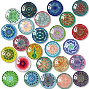 morcart 30pcs fridge magnets, mandala magnets whiteboard locker magnets, office and kitchen refrigerator magnets, perfect home decorations gifts magnet