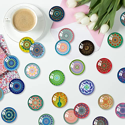 MORCART 30Pcs Fridge Magnets, Mandala Magnets Whiteboard Locker Magnets, Office and Kitchen Refrigerator Magnets, Perfect Home Decorations Gifts Magnet