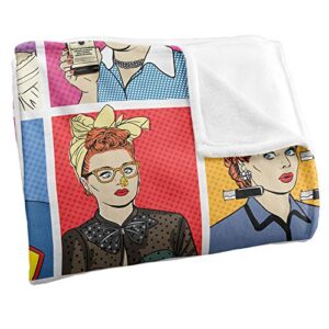 Trevco I Love Lucy Comic Silky Touch Super Soft Throw Blanket 36" x 58"