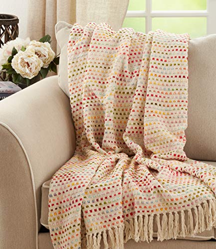 SARO LIFESTYLE Han Collection Confetti Design Throw Blanket, 50" x 60", Multi