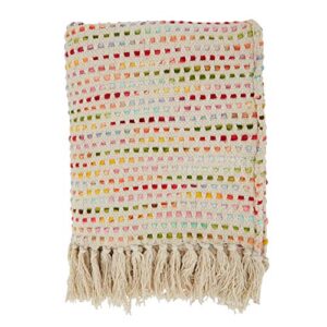 saro lifestyle han collection confetti design throw blanket, 50" x 60", multi