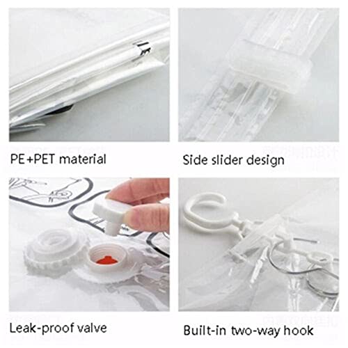 TANGERINR Hanging Vacuum Storage Bags for Jackets, Hanging Compressible Storage Bag with Pump, Outer Jacket Vacuum Bag (6PCS,M+L)