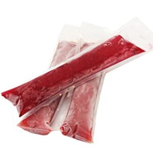 Zipzicle 100 Recyclable Ice Popsicle Mold Bags | BPA free Freezer Tubes with strong Zip Lock Seals | Original Patented | Make Cocktail Pops, Fruit Bars, Healthy Snacks | Family Parties, clear (ZIP100)