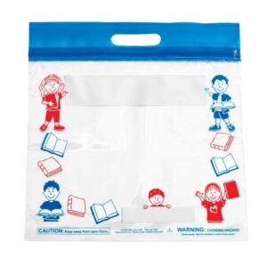 12 Extra Large Thick Plastic Press and Seal Storage Bags, Great for Individual Use in a Classroom