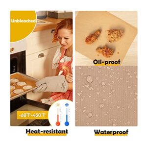 Parchment Paper Sheets, 9x13 In Non-Stick Precut Baking Parchment for Baking, Grilling, Air Fryer, Steaming, and More (Unbleached) - Quarter Sheet Size, Perfect for Bread, Cakes, Cookies, 120PCS