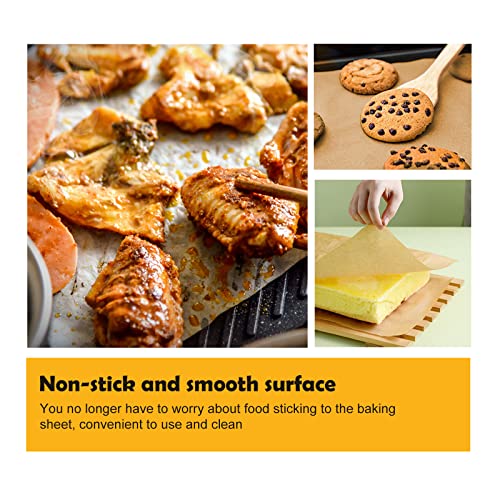 Parchment Paper Sheets, 9x13 In Non-Stick Precut Baking Parchment for Baking, Grilling, Air Fryer, Steaming, and More (Unbleached) - Quarter Sheet Size, Perfect for Bread, Cakes, Cookies, 120PCS