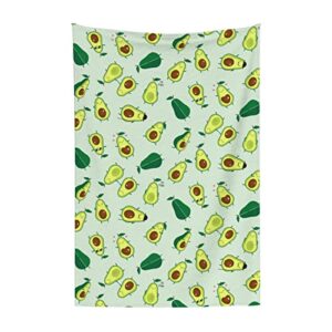 Avocado Green Fruits Throw Blanket Super Soft Warm Bed Blankets for Couch Bedroom Sofa Office Car, All Season Cozy Flannel Plush Blanket for Girls Boys Adults, 60 X 40 Inch