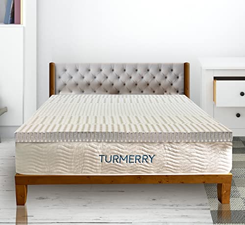 Latex Mattress Topper - 4 inch Organic Latex with Cover (Soft/Medium Flippable) (Twin)