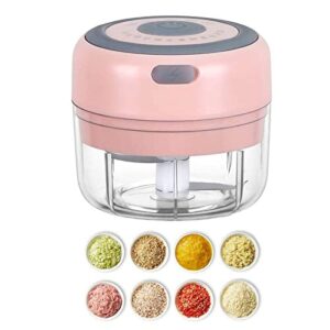 electric mini garlic chopper, 100ml usb mini food chopper garlic mincer, vegetable chopper, onion chopper, portable small food processor for garlic, ginger, chili, vegetables