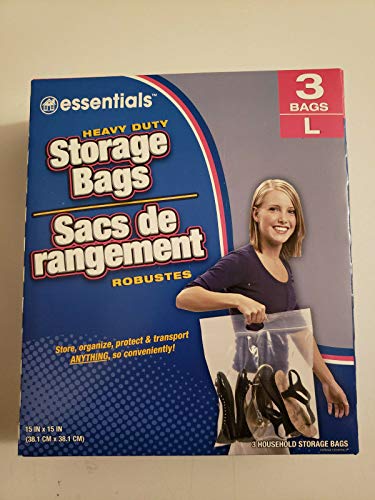 Large Heavy Duty Storage Bags with Zip-lock , Size Large, 3 Count , 2 Pack (6 Total) (2)