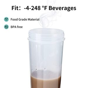 Lyeasw 24 OZ Shaker Bottle for Protein Mixes, BPA Free Leakproof Portable Clear Shaker Cups for Workout, 2 Pack