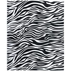 zebra print throw blanket, adorable super-soft extra-large zebra blanket for women, girls, teens and children, cute fleece zebra throw (50 in x 60 in) warm plush and cozy throw for bed, sofa, or couch