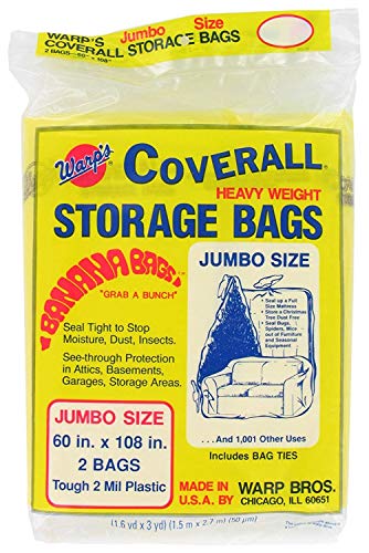 Warp Brothers CB-60 Banana Bags 6-Count Storage Bags, 60-Inch by 108-Inch (3-Pack)