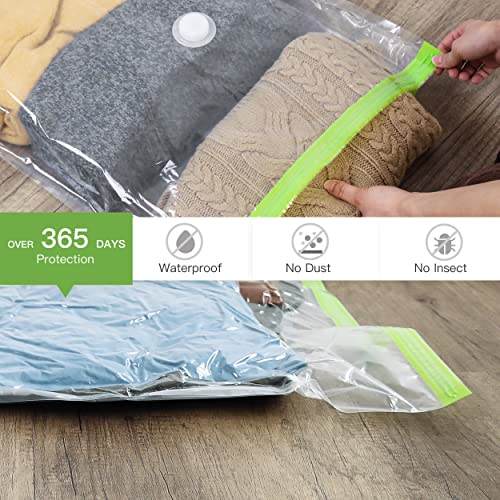 Umimile Vacuum Storage Bags,Space Saver Vacuum Sealer Bags for Clothes, for Comforters and Blankets, Hand Pump Included