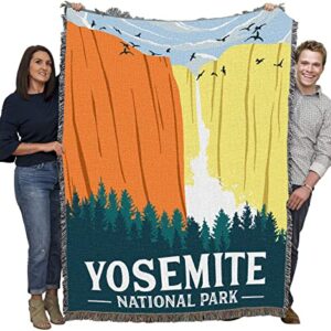 Pure Country Weavers Yosemite National Park Blanket - Gift Tapestry Throw Woven from Cotton - Made in The USA (72x54)