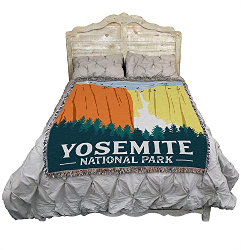 Pure Country Weavers Yosemite National Park Blanket - Gift Tapestry Throw Woven from Cotton - Made in The USA (72x54)