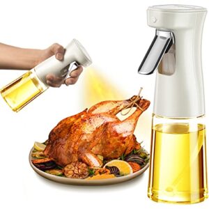 Oil Sprayer for Cooking, 240ml Glass Olive Oil Sprayer Mister, Olive Oil Spray Bottle, Kitchen Gadgets Accessories for Air Fryer, Canola Oil Spritzer, Widely Used for Salad Making, Baking, Frying, BBQ