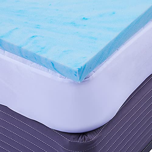 Dawn College Dorm Mattress Topper | Twin XL 1.5" Gel Memory Foam | Supportive, Quality Sleep, Hypoallergenic, Cooling | Made in USA | CertiPUR