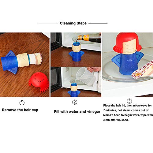 Keledz Microwave Cleaner Angry Mom with Fridge Odor Absorber Cool Mom(2pcs)