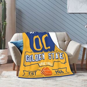 Custom Throw Blankets for Bed Personalized Basketball City Fans Gift Winter Summer Fleece Blanket Name and Number, 30"x40", 50"x60"