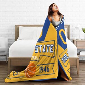 Custom Throw Blankets for Bed Personalized Basketball City Fans Gift Winter Summer Fleece Blanket Name and Number, 30"x40", 50"x60"