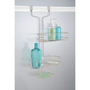 iDesign Linea Adjustable Over The Door Shower Caddy, Satin