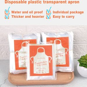 UniPleased Disposable Aprons (50 Count), Plastic apron for Painting Party, Cooking, Housework, Picnic etc.