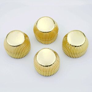 Gifbera Mini Foil Baking Cups Gold, 300-Count Bright Foil Paper Gold Cupcake Liners Mini Size