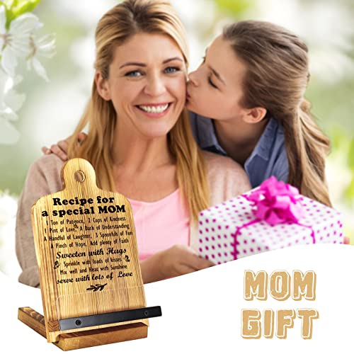 Gifts for Mom, Christmas Birthday Gifts for Mom, Cookbook Stand to My Mom from Daughter Son, Best Mom Ever Gifts- Kitchen Present for Mother C-011