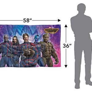 LOGOVISION Guardians of The Galaxy Vol 3 Blanket, 36"x58" Guardians Line Up Fleece Blanket