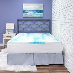 biopedic 2" gel swirl memory foam true to size mattress topper, california king