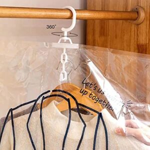 LACOXA Storage Bags Vacuum Sealed, Hanging Vacuum Storage Bags for Clothing, Space Saver Vacuum Storage Bags for Home and Closet Organization (3PCS,L 67 x 110cm)