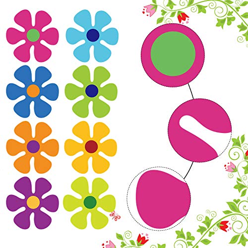 Car Flower Magnet Funny Magnetic Decals Decorations Cute Fridge Magnets 60s Flower Cutout Magnet for Car Home Door Whiteboard Refrigerator (16 Pieces,3.9 x 3.9 Inch, 2.2 x 2.2 Inch)