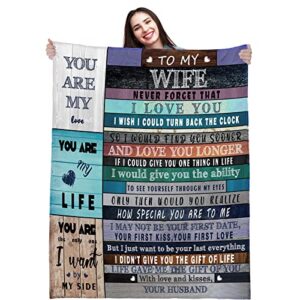 yiyhuxf best 50th 15th 10th 5 year 3rd wedding birthday gifts for wife for her throw blanket 60"x50"