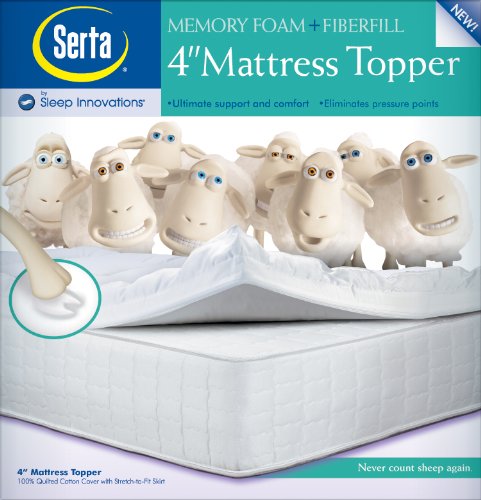 Serta 4-Inch Dual Layer Mattress Topper, California King