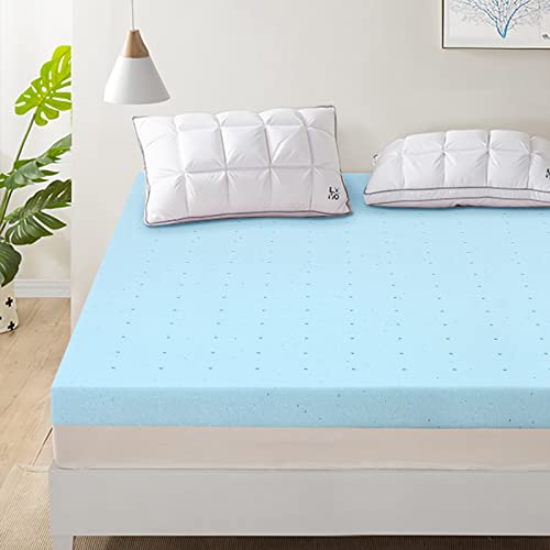 NAFORT 4 Inch Memory Foam Mattress Topper, Ventilated Cooling Gel Infused Bed Foam Topper, Pressure Relieving Bed Pad for Back Pain, Cooling & Breathable, CertiPUR-US Certified- Full -Size