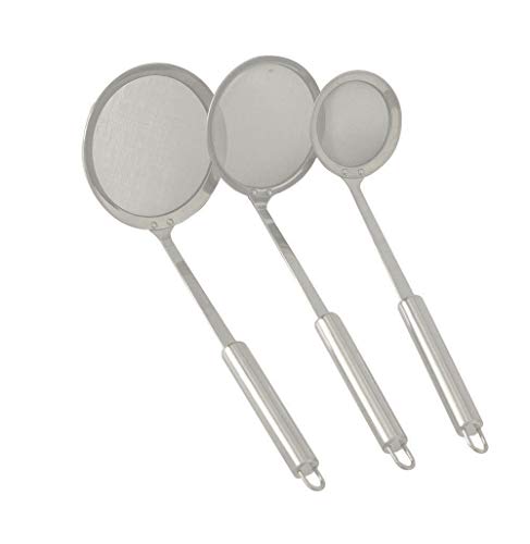 KINGSUPER Hot Pot Fat Skimmer Spoon Stainless Steel Mesh Food Strainer for Oil Filter Skimming Grease and Foam