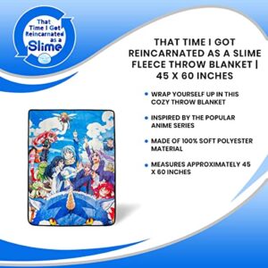 That Time I Got Reincarnated As A Slime Plush Throw Blanket | Super Soft Fleece Blanket, Cozy Sherpa Cover For Sofa And Bed, Home Decor Room Essentials | Anime Manga Gifts | 45 x 60 Inches